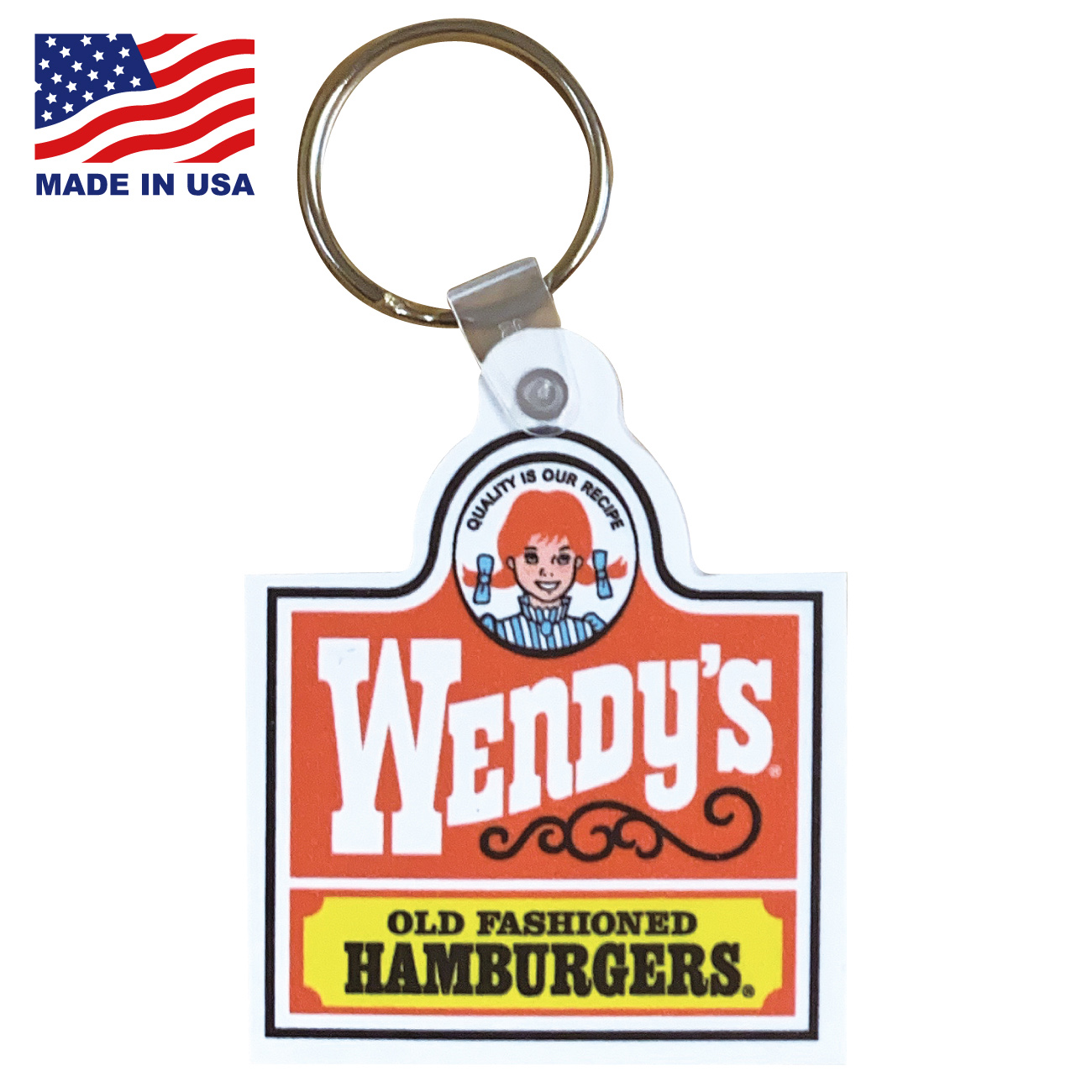 RUBBER KEYCHAIN / Wendy's-OLD LOGO | アメリカン雑貨の仕入れならunitewholesale